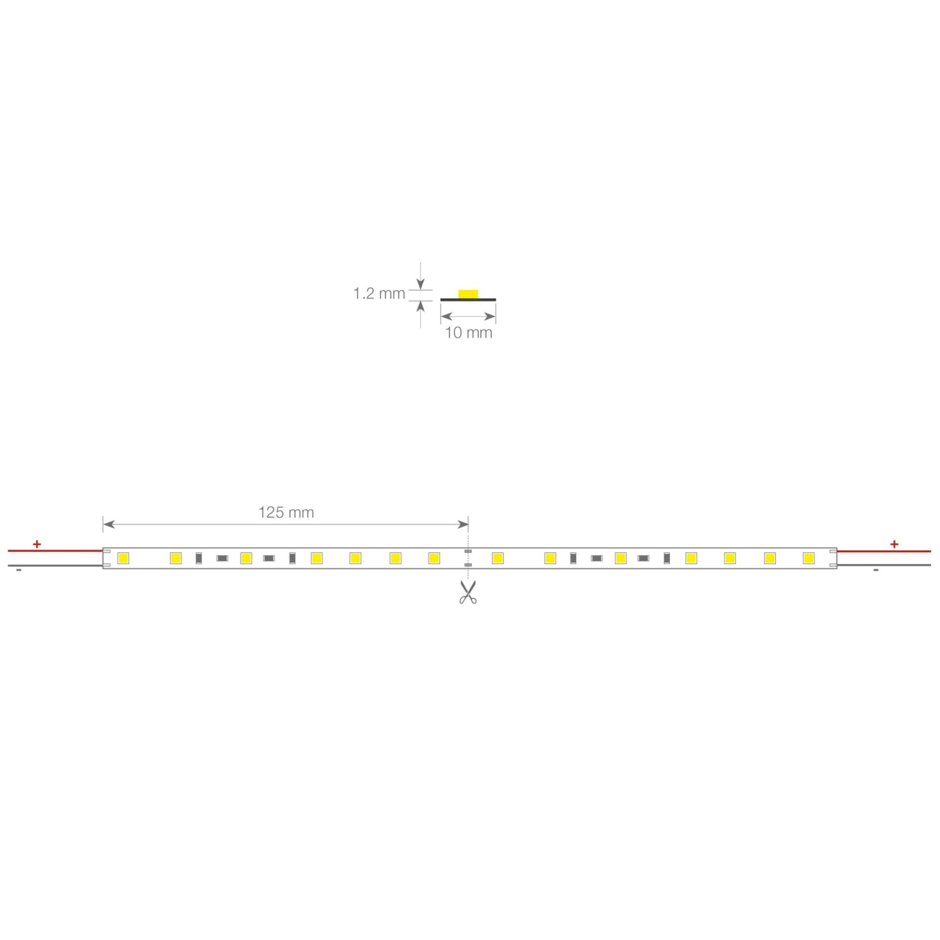 TIRA DE LED FLEXIBLE ECOLED PALMA - 3200K - 24V – 4,8W/M - IP20 (ROLLO DE 5M) | Luz Negra | 33.006